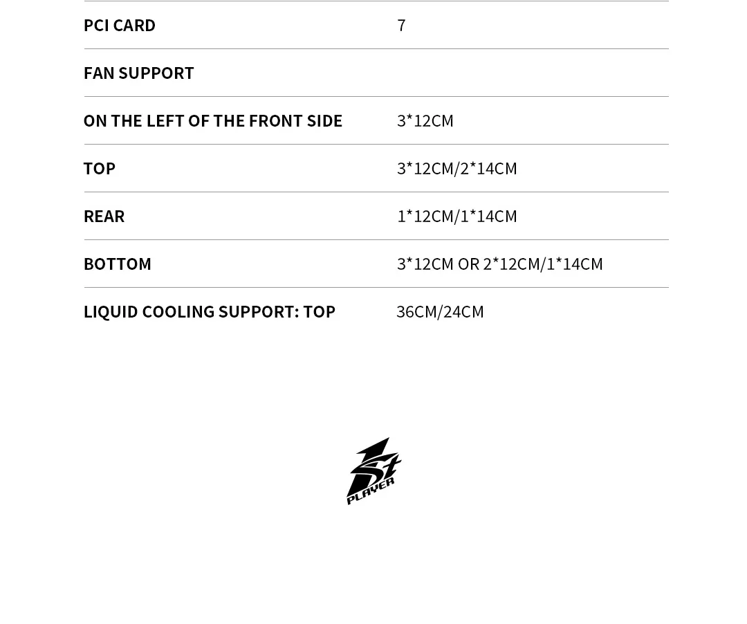 1stPlayer Megaview MV8-TP ATX Tempered Glass Gaming Case - Black ...